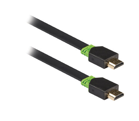 15 FT Flat Link Cable 4K HDMI 2.0 Ready Gold Plated Connectors For Xbox Playstation