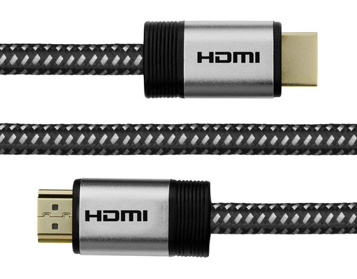 Braided Cord High Speed HDMI Cable With Ethernet 15 Feet 3D 4K 1080P / Audio Return Channel