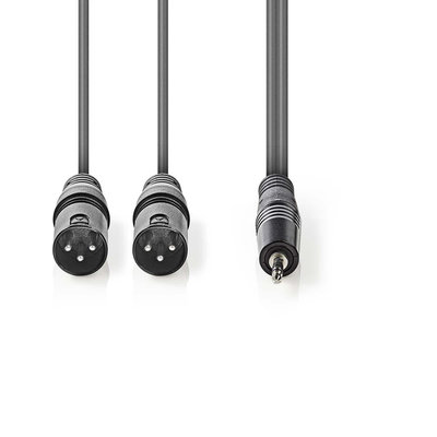 Se doblan 3,5 al cable de Xlr, varón al conector de auriculares masculino al cable auxiliar de entrada