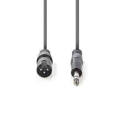 6.35mm 1 / 4 Inch Trs To Xlr Male Cable , Audio Stereo Microphone Cable