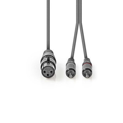 Professional Link Cable XLR Microphone Cable Female To Dual RCA Y Splitter Patch Cord