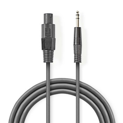 Cable Speakon femenino del micrófono XLR del niquelado al varón de 6,35 milímetros con la cerradura de la torsión