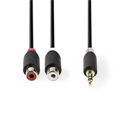 varón de 3.5m m al cable de audio estéreo femenino los 0.2m de 2 RCA RCA con el adaptador en Y