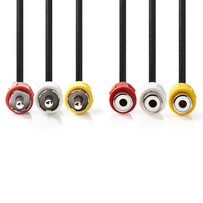 Varón al cable de extensión compuesto del adaptador del sistema de pesos americano del divisor del cable femenino del audio RCA