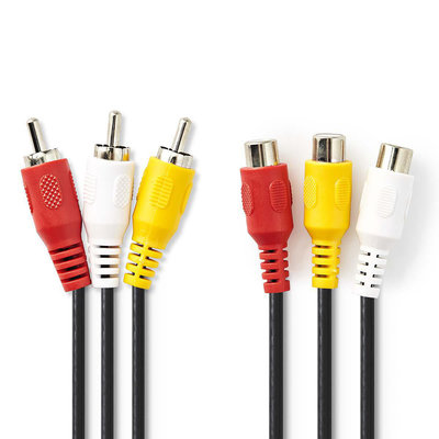 Varón al cable de extensión compuesto del adaptador del sistema de pesos americano del divisor del cable femenino del audio RCA