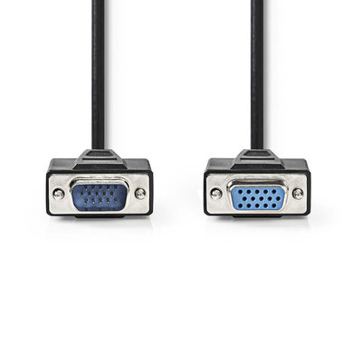 6,6 pies de VGA de cable de extensión, varón de SVGA al cable femenino del monitor HD15