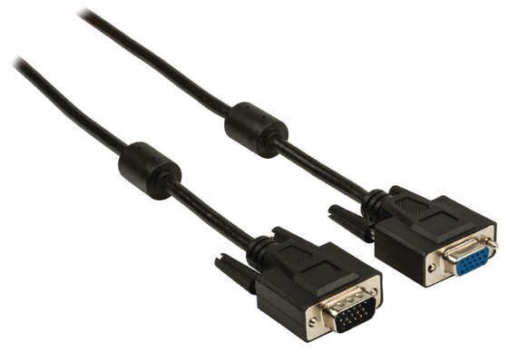 6,6 pies de VGA de cable de extensión, varón de SVGA al cable femenino del monitor HD15
