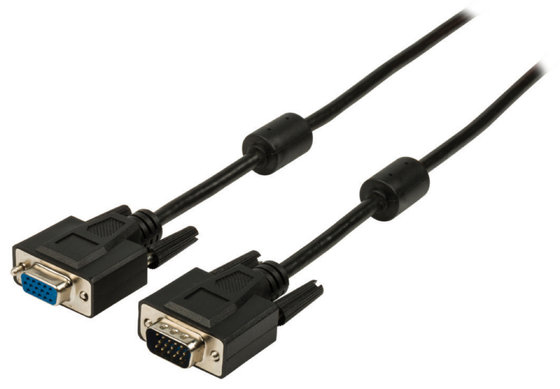 6,6 pies de VGA de cable de extensión, varón de SVGA al cable femenino del monitor HD15