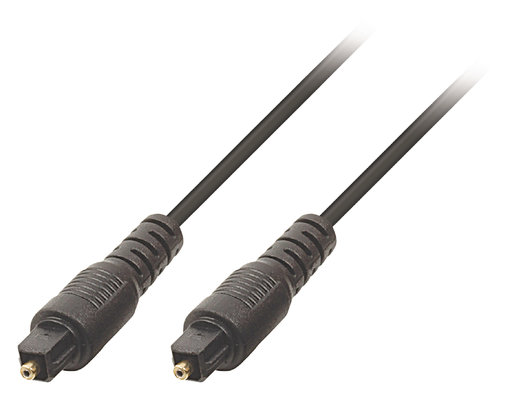 6,6 pies de cable de audio óptico de Digitaces, varón del cable de fribra óptica de TOSLINK al macho dorado plateado