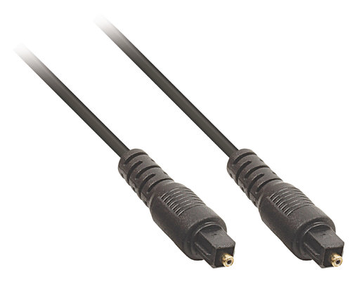 6,6 pies de cable de audio óptico de Digitaces, varón del cable de fribra óptica de TOSLINK al macho dorado plateado