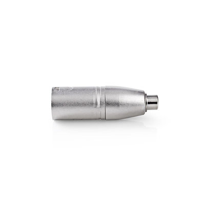 Silver Rca To Xlr Adapter , XLR 3 Pin Male To RCA Female Audio Cable Connectors