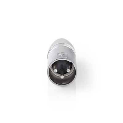 Silver Rca To Xlr Adapter , XLR 3 Pin Male To RCA Female Audio Cable Connectors