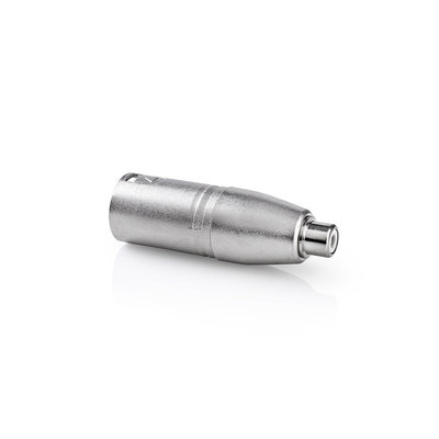 Silver Rca To Xlr Adapter , XLR 3 Pin Male To RCA Female Audio Cable Connectors