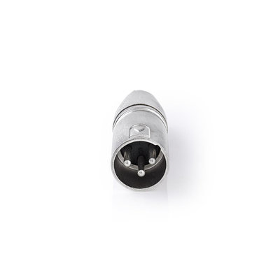Varón al adaptador masculino de RCA, varón de XLR del Pin de XLR 3 al color plata del adaptador masculino de RCA