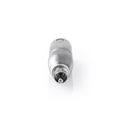 Varón al adaptador masculino de RCA, varón de XLR del Pin de XLR 3 al color plata del adaptador masculino de RCA