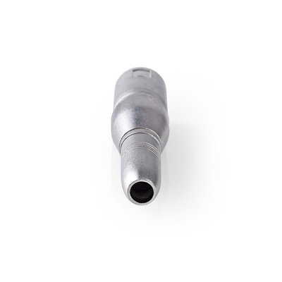 Silver XLR MIC Connector XLR 3 Pin Male To 1 / 4" 6.35mm Female Jack Socket Audio Adapter