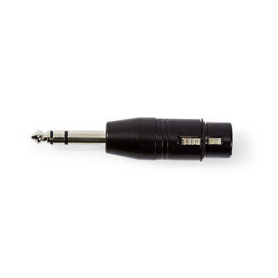 El conector audio estéreo del Pin de XLR 3, Metal color plata equilibrado del adaptador del Mic del audio