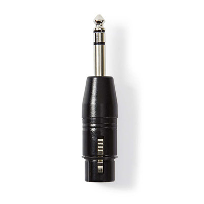 El conector audio estéreo del Pin de XLR 3, Metal color plata equilibrado del adaptador del Mic del audio