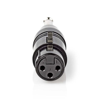 El conector audio estéreo del Pin de XLR 3, Metal color plata equilibrado del adaptador del Mic del audio