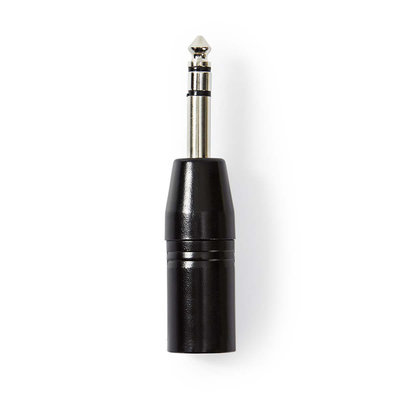 Varón al Pin del conector 3 del varón XLR MIC al estéreo 6.35m m adaptador equilibrado del audio del enchufe del TRS Jack de 1/4 pulgada
