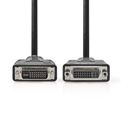 Cable de extensión de la TV DVI, varón del Pin de DVI-I 24+5 al cable de extensión femenino con ferritas