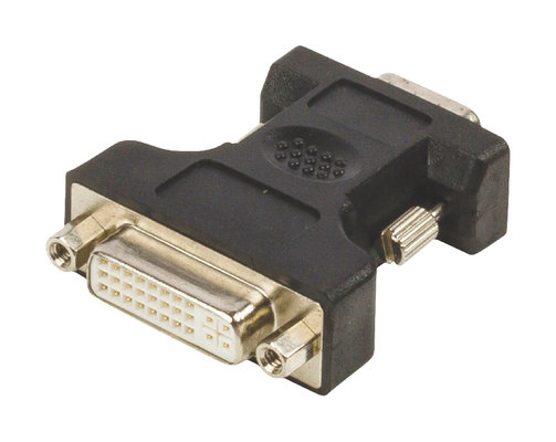 Hembra de DVI-I al oro del adaptador masculino del cable del monitor de HD15 VGA plateado para el ordenador