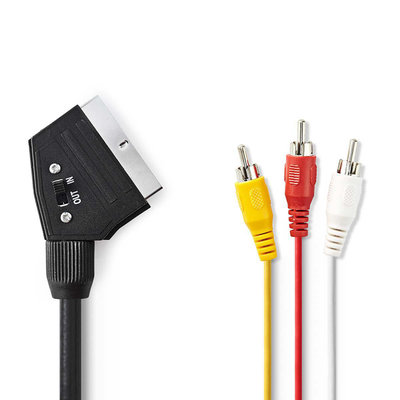 Scart a la ventaja video audio compuesta los 2.0m de RCA Scart del teléfono video del cable 3 X de RCA