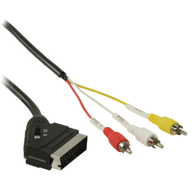 Scart a la ventaja video audio compuesta los 2.0m de RCA Scart del teléfono video del cable 3 X de RCA