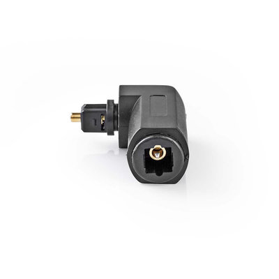 Varón al chapado en oro anguloso de TOSLINK del adaptador femenino del cable para el ordenador portátil