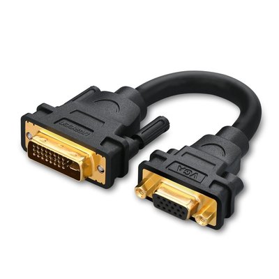 DVI al varón del cable del monitor de VGA al cable femenino de Extesnion para el ordenador portátil/el anfitrión de la PC