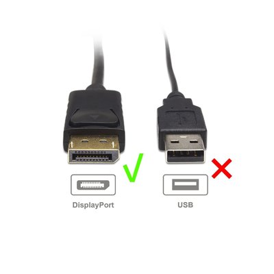 DP al cable universal del vínculo del DP, Displayport al cable 6,6 pie 4K de Displayport