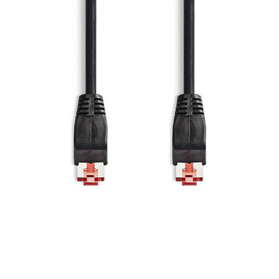 Negro del cable los 0.5m de la red de ordenadores de Strander del cable del vínculo de Unshield CAT6 del cable del remiendo