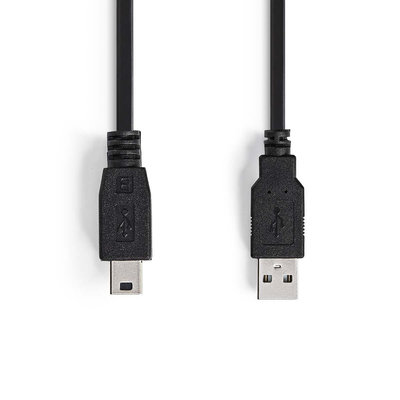 Type A Male To Mini B Male 5 Pin Usb 2.0 Link Cable 3 Feet 1.0m For Sync And Charging