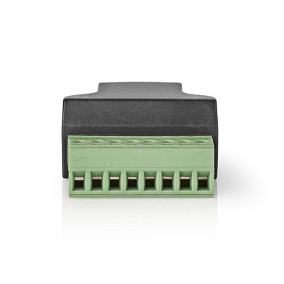 CCTV DVR RJ45 Female Port To 8 Wire Block Terminal Converter Adapter Ethernet Cable