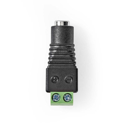 Adaptador masculino negro de DC al alambre terminal de 2 Pin para la cámara CCTV de la iluminación del LED