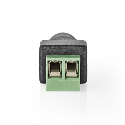 Adaptador masculino negro de DC al alambre terminal de 2 Pin para la cámara CCTV de la iluminación del LED