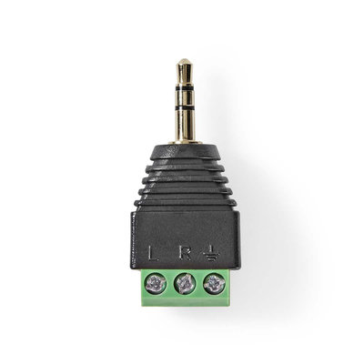 Adaptador 3.5m m Jack masculino del bloque de terminales de Solderless al adaptador del alambre del terminal 3 para el micrófono estéreo