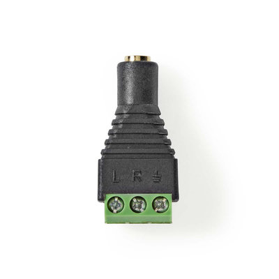 Gold Plated Stereo Audio Adapter 3.5mm Jack Female To Typical 3 Wire Cable Termianl Connector
