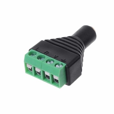 Gold Plated Stereo Audio Adapter 3.5mm Jack Female To Typical 3 Wire Cable Termianl Connector