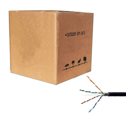 Conductor de aluminio revestido de cobre a granel sólido al aire libre del cable de Ethernet 550MHz Cat6