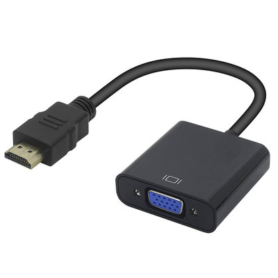 cable de alta velocidad Hdmi del convertidor audio HDMI del puerto de 3.5m m al cordón los 0.2M blancos y negros del Vga