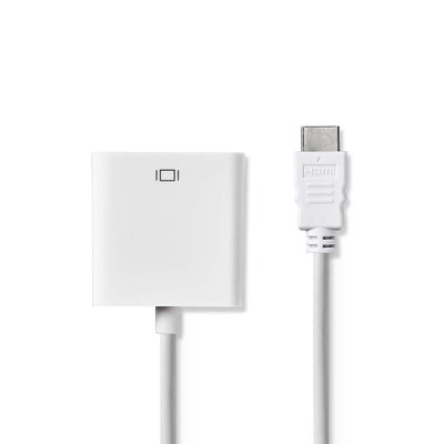 cable de alta velocidad Hdmi del convertidor audio HDMI del puerto de 3.5m m al cordón los 0.2M blancos y negros del Vga