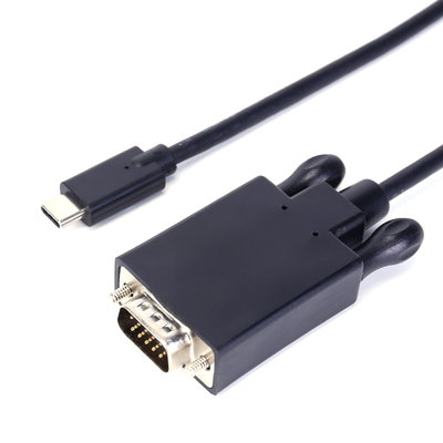 tipo C del Usb 3,1 del cable 1080P del vínculo de los 6FT USB a adaptador Comaptible del Vga con Mac Book