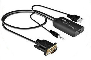 Un Vga del diseño de la manera al cordón de Hdmi con USB y el cable de audio 1080P de alta resolución