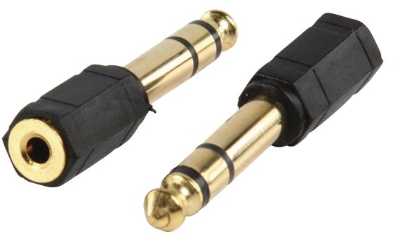 enchufe masculino del adaptador estéreo audio de 6.35m m a la transmisión de la señal de Socekt de 3,5 hembras