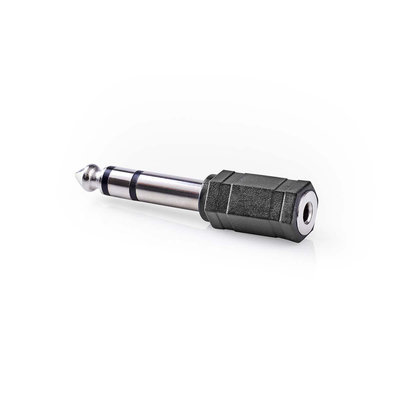 enchufe masculino del adaptador estéreo audio de 6.35m m a la transmisión de la señal de Socekt de 3,5 hembras