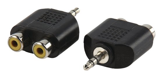 varón audio del adaptador de 3.5m m Jack al conector estéreo femenino 2xRCA para el amplificador de las multimedias