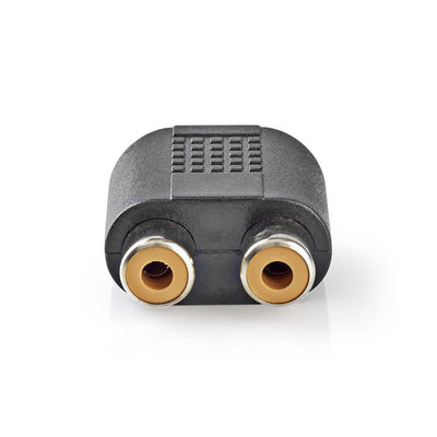varón audio del adaptador de 3.5m m Jack al conector estéreo femenino 2xRCA para el amplificador de las multimedias