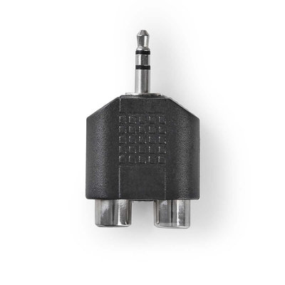 varón audio del adaptador de 3.5m m Jack al conector estéreo femenino 2xRCA para el amplificador de las multimedias
