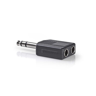 6.35m m mono al conector estéreo masculino de Jack del adaptador estéreo a 2 x 6,35 zócalos